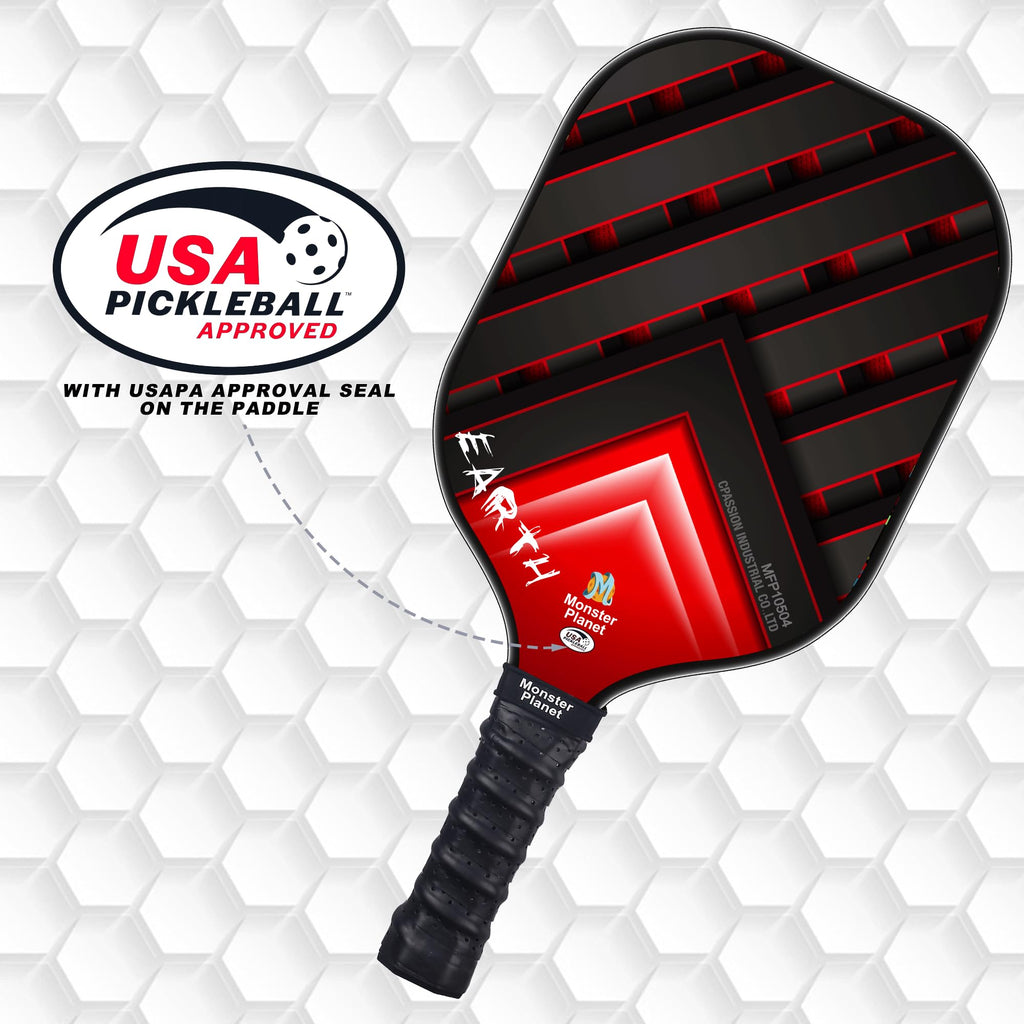 Monster Planet Earth Pickleball Paddle Usapa Approved – Baseline Sports